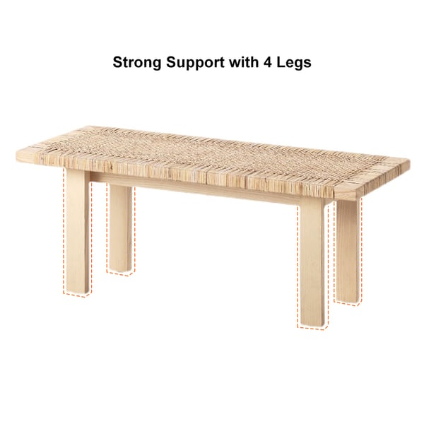 Japandi Innovative Woven Rattan Entryway Bench in Natural – Furnifure.com
